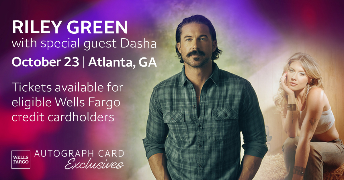 See Riley Green with special guest Dasha Live | Autograph Card Exclusives